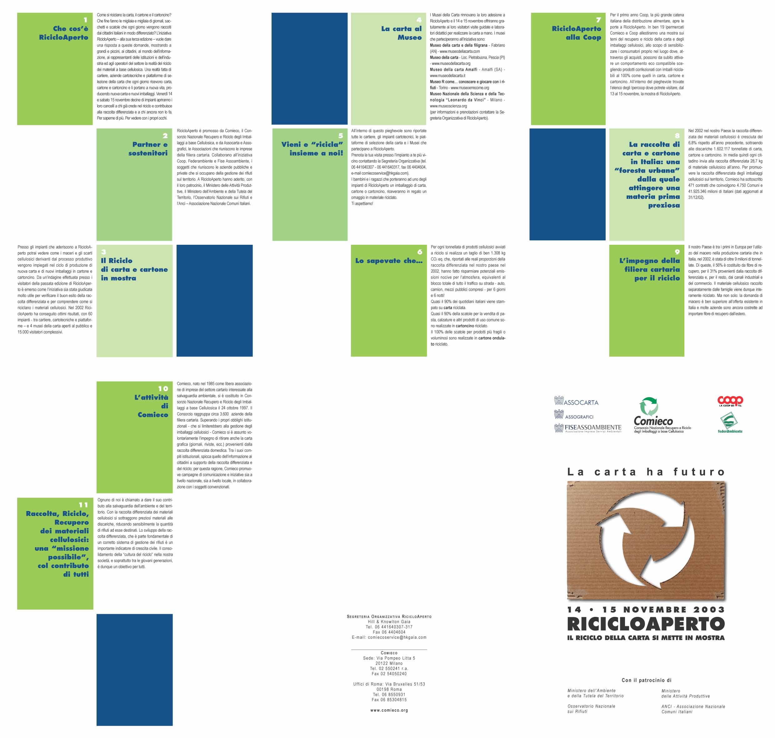 Comieco e Coop: 13,14 e15 novembre insieme per RICICLOAPERTO - Comieco