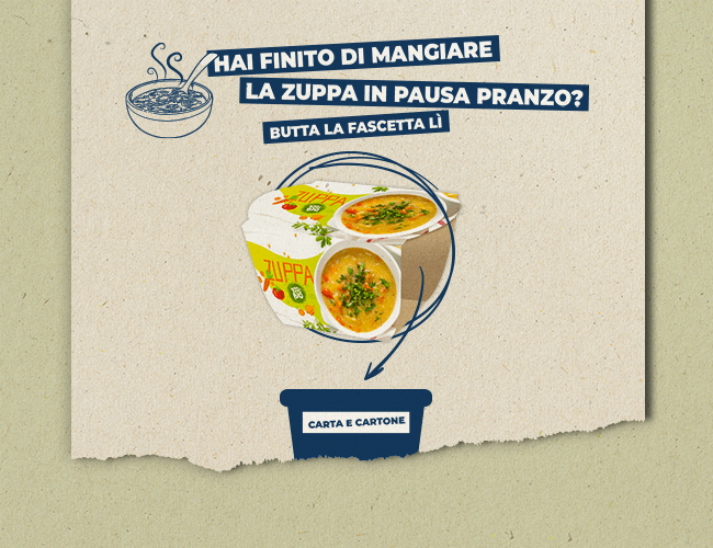 Where can I throw the pre made soup container? - Comieco