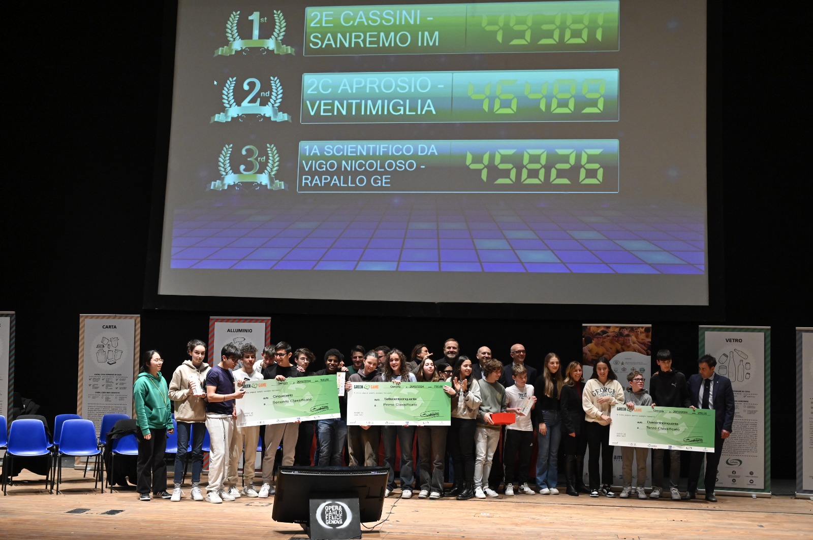 Finale Green Game a Genova, vince la 2E del Cassini di Sanremo - Comieco